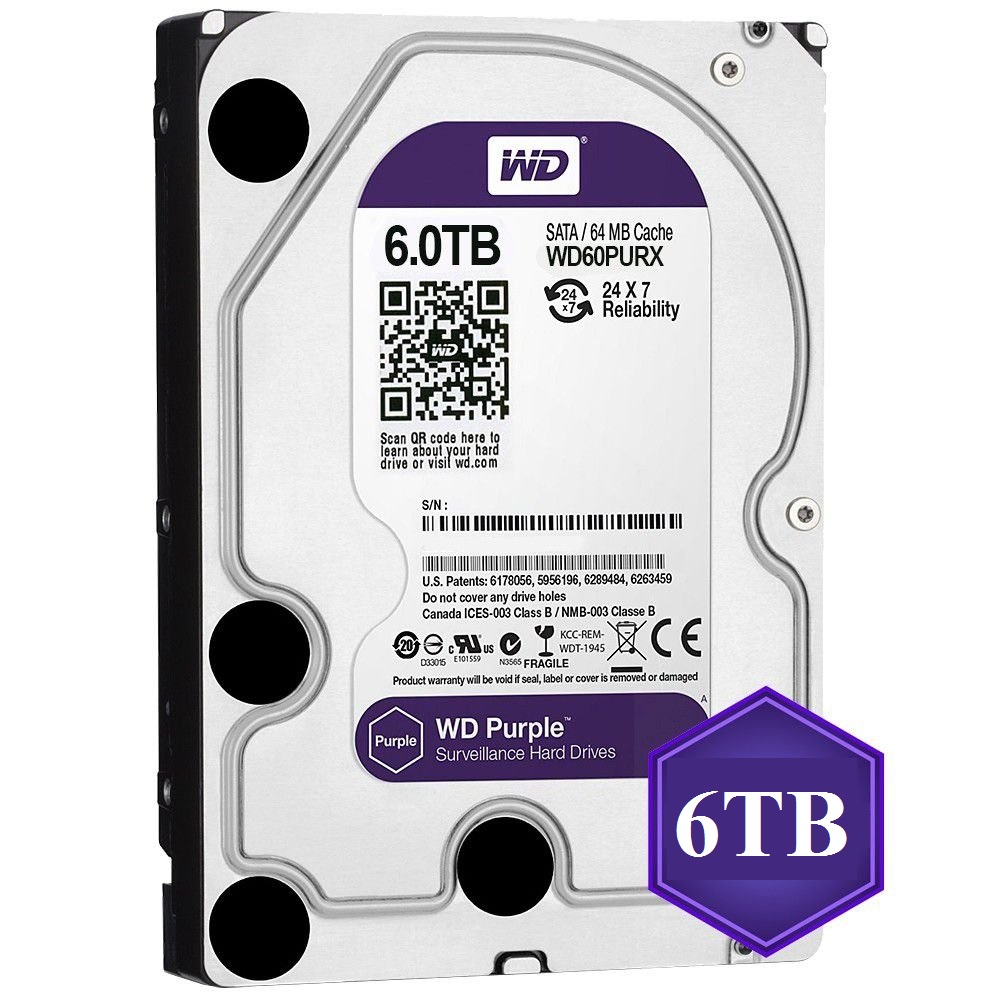 WD Purple Surveillance 6TB HDD - Clear Digital