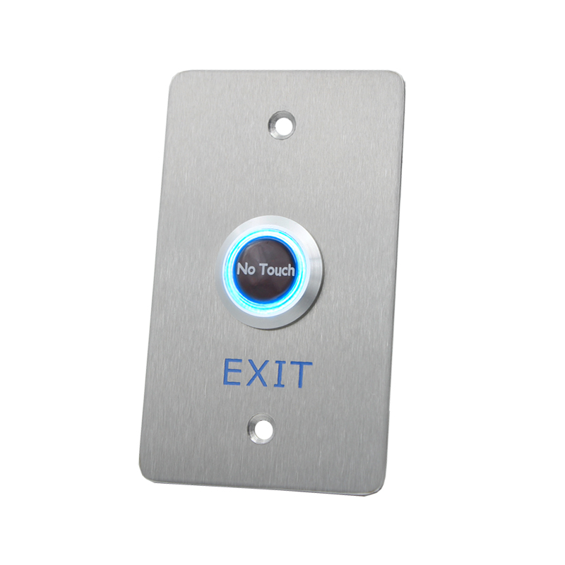 Press To Exit - Wave Hand Photo, 115*70mm, Stainless Steel - Clear Digital