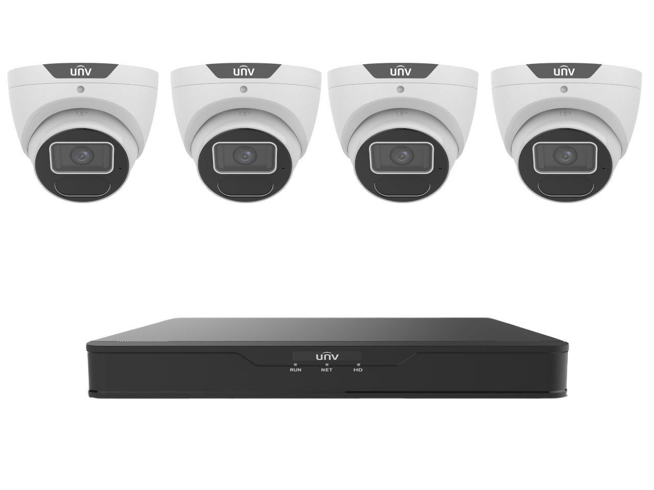 4 Channel 4x6Mp Camera Turret Kit Uniview (UNV) - Clear Digital