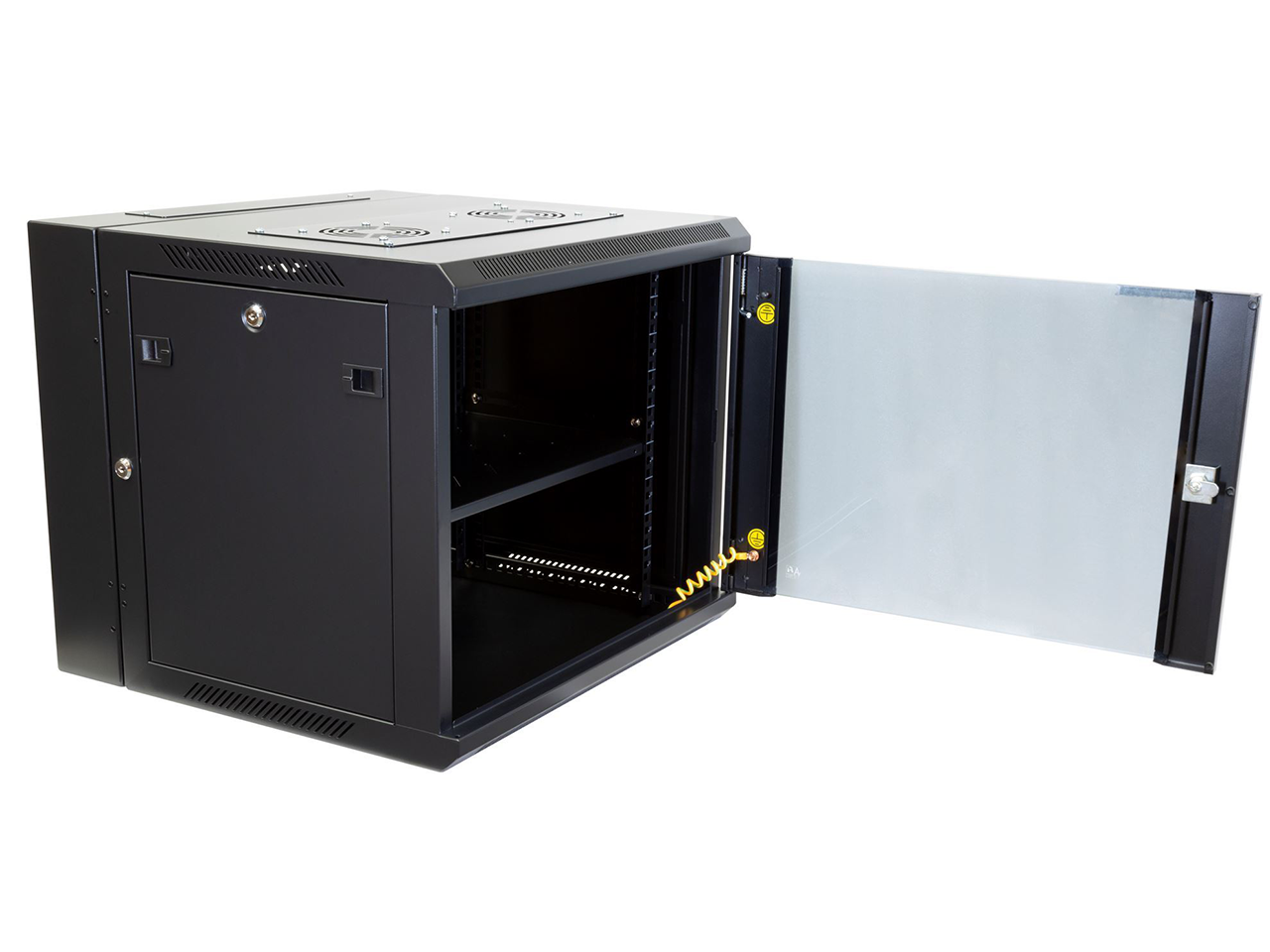 9RU Universal Swing Wall Mount Cabinet - Clear Digital