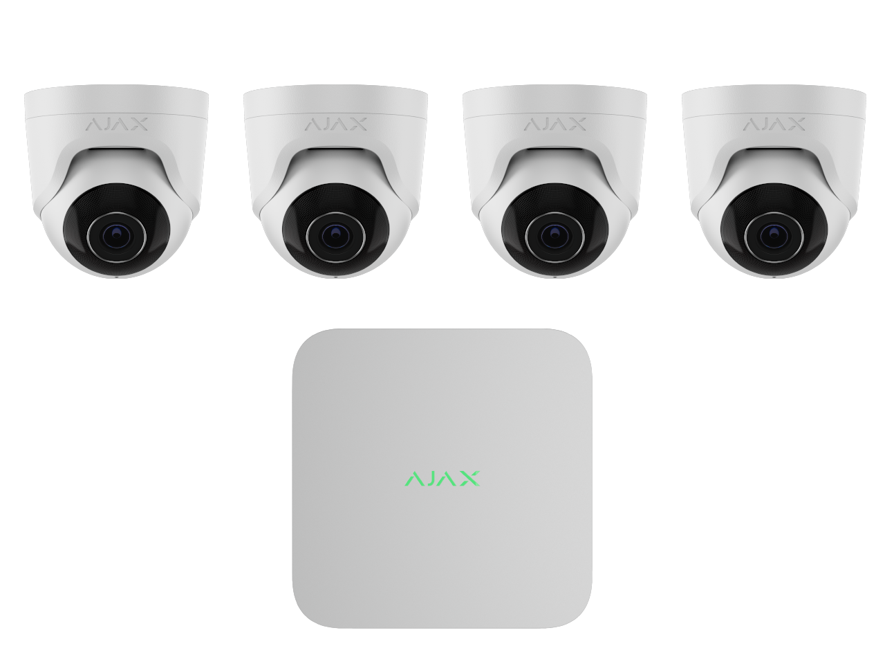 4 x 5mp TurretCam - 16 Channel Ajax Kit - Clear Digital