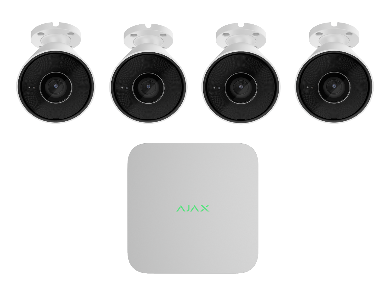 4 x 8mp BulletCam - 16 Channel Ajax Kit - Clear Digital