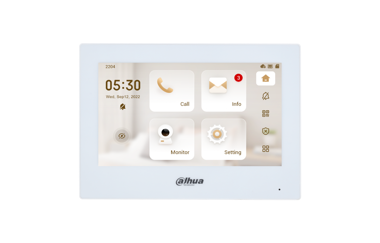 2-Wire IP & Wi-Fi Indoor Monitor Intercom Black - Clear Digital