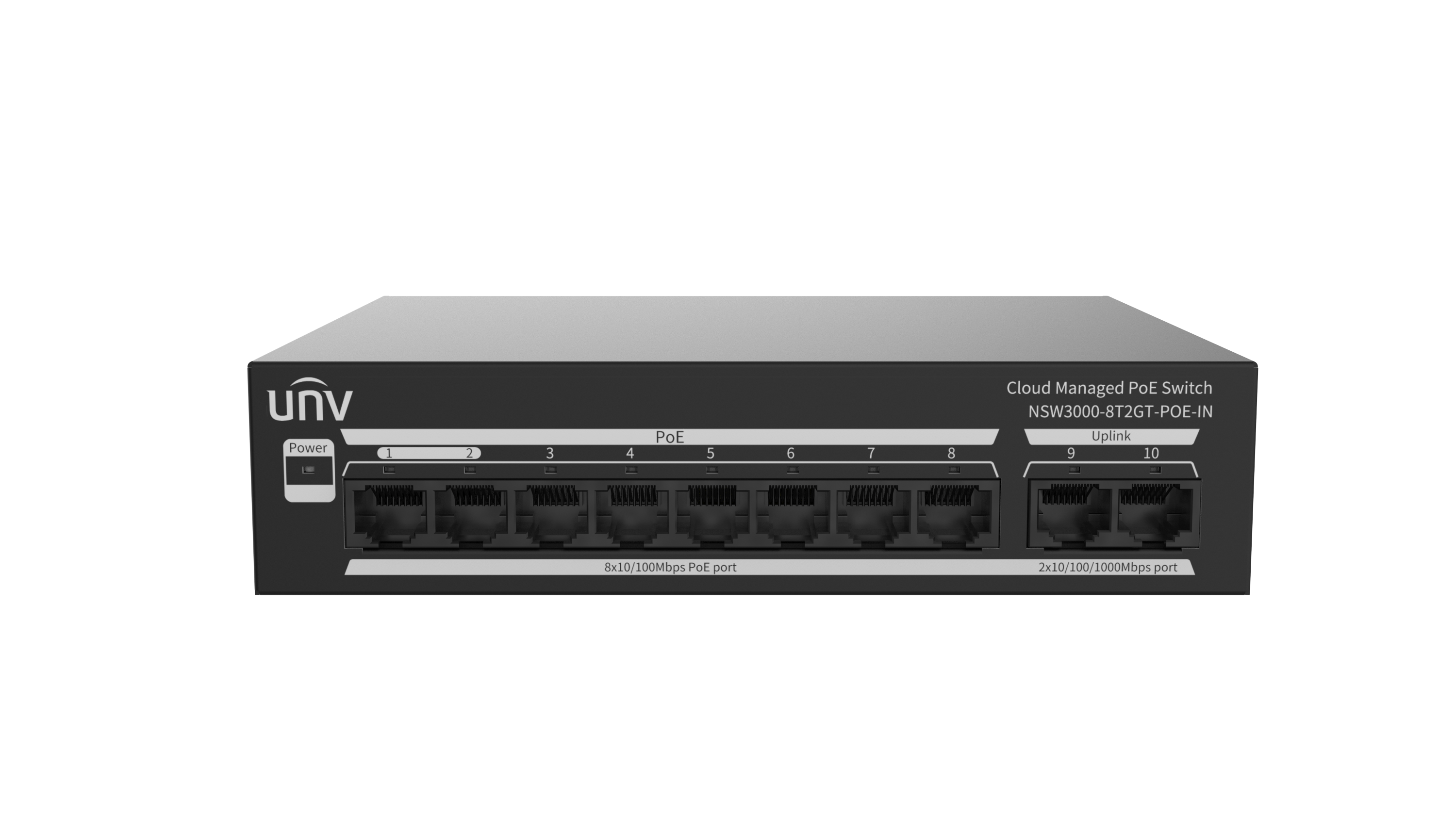 Uniview 10 Port PoE Cloud Managed Ethernet Switch - Clear Digital
