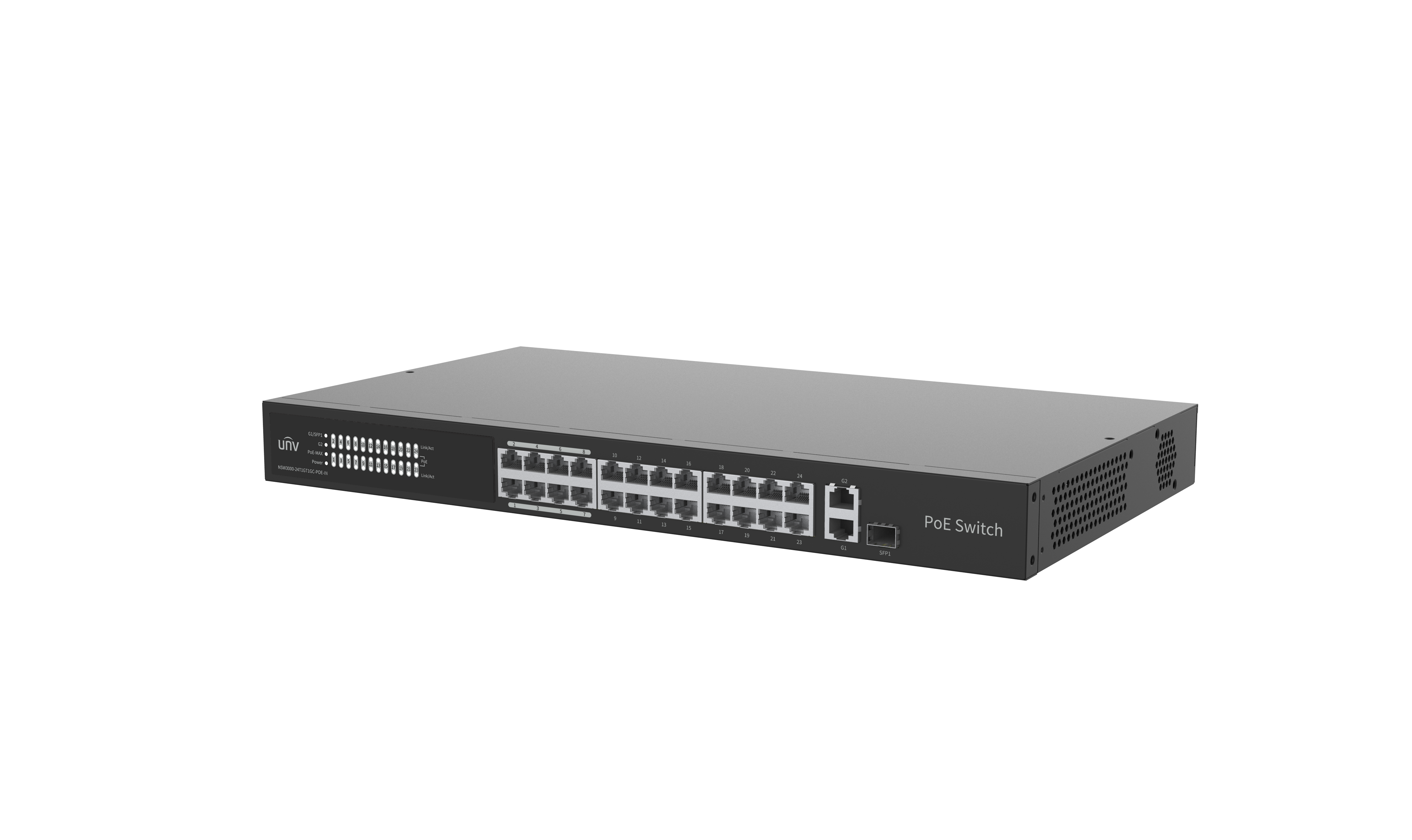 Uniview 24 Port PoE Cloud Managed Ethernet Switch - Clear Digital